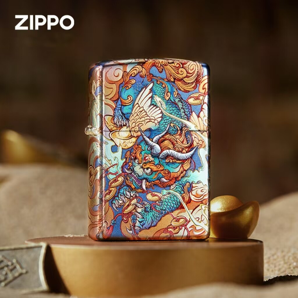 Zippo防风煤油打火机官方正品财星临门生日送父亲男朋友礼物