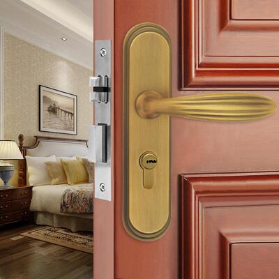 慧聪锌合金室内机械锁FB1676办公楼房门分体锁把手家用通用型锁具