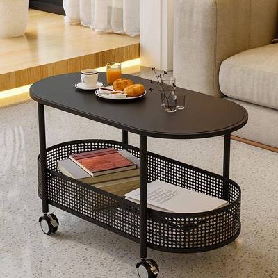 创意中古用JRV沙发边几可动茶几小推车网红岩子板小桌客厅家置移
