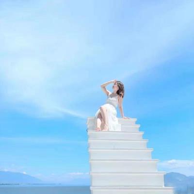 打卡农庄置区道具美陈布网红户外AL100751拍照件摆婚礼装饰天梯景