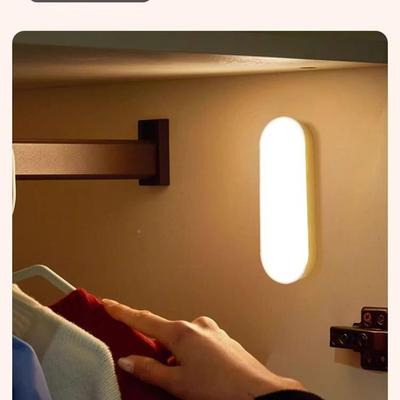 2025新人应体感应小夜灯智款能充年电式家用无线卧室走廊FOP楼道