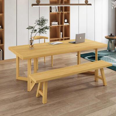 实木书桌客厅家用写办脑公桌大台式电桌字长方形wefe长书桌卧室学习桌