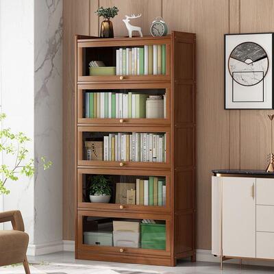 书架防楠尘柜子大容量家实木多层书房简现代38240用约书靠墙竹储