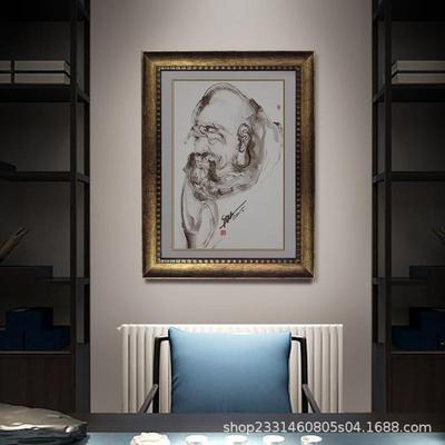 复约外古油画框框装裱任意大装尺寸QTW数字简饰相框挂墙欧式油画