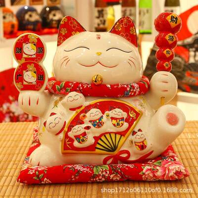招财猫摆件开业生兴隆大号HF16082-动摇手前台家居客厅装猫意饰发