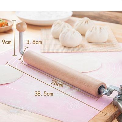 商用静音FNO双轴承擀皮子宝304不锈钢擀皮器原木擀面杖擀饺皮其他