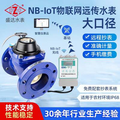 厂供NB-lot大口径智能无线远传锂电螺翼钢罩水表抗干扰冷热可拆表