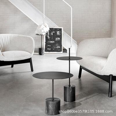 造心家具|轻沙发边几极几简客厅圆EZI边桌可奢移动大理形石小茶北
