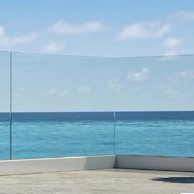 阳台玻铝HNB璃合金杆护栏无框简玻约璃铝合金扶手栏室内楼梯扶手