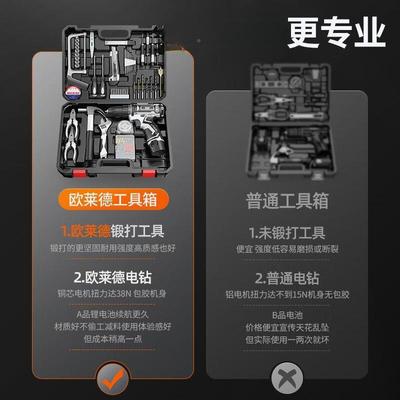 充电电钻工装具用套五金电工木工365维修多功能家合组套装