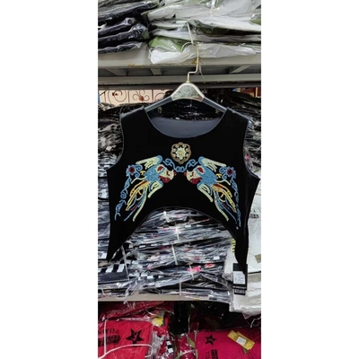 8319亮钻金丝绒马甲吉特巴广场舞团队表演服