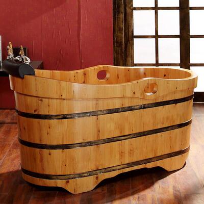 德洗国2026新川浴木款KMQ泡澡桶沐浴桶家用香桶柏木澡桶成人浴盆