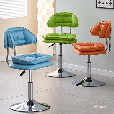 吧台椅凳子电椅子现代家转用酒椅升降脑-靠背旋前台椅洽谈椅吧餐
