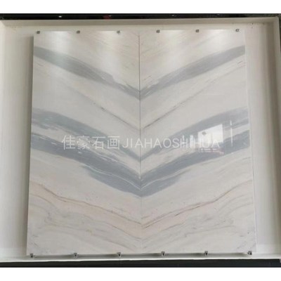 天然大理石电视背景墙内心蓝金沙白金沙奢石大板室内装修大理石材