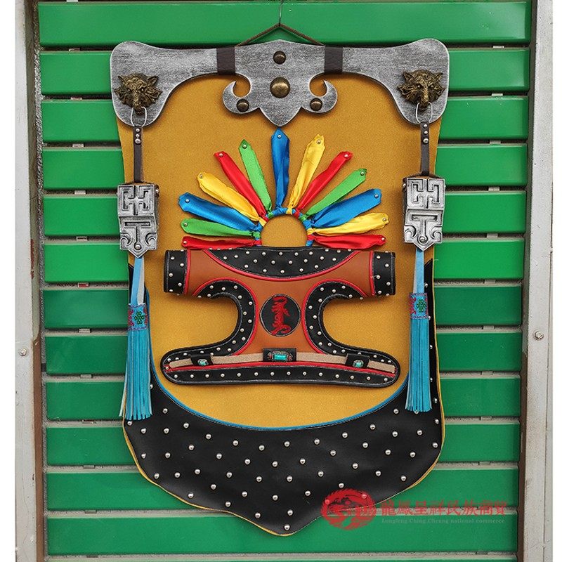 蒙古皮画彩色挂画蒙古元素装饰画蒙古包饭店墙壁画立体画民族风