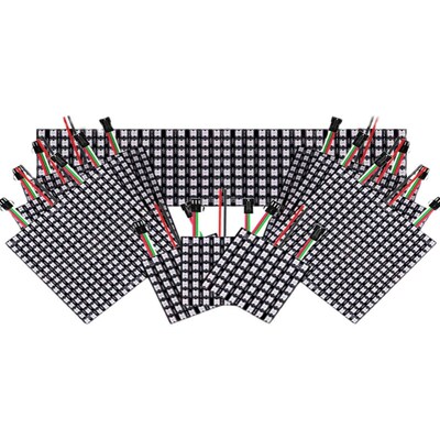 5v12V柔性led全彩WS2812灯珠像素屏点阵RGB屏软屏8x8 8x32 16*16