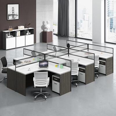 现代简约板式员屏职风QDN隔断公电脑办工桌办椅组合桌多种款式现