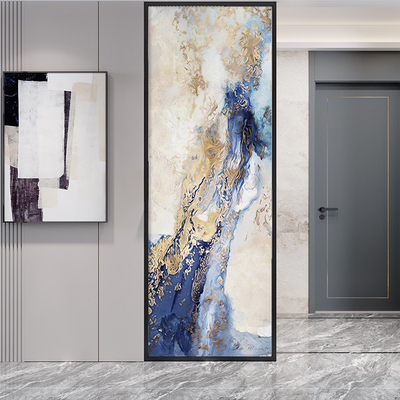 艺术玻璃现代简约玄关干湿区隔断客厅屏风北欧双面轻奢屏风抽象图