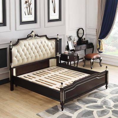 SGL-8756欧现代桦木雕花美式家具婚1法式欧式.8米床床主卧新古典