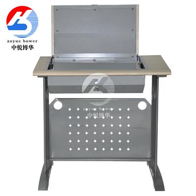 博华新学生多HVO媒体手动翻转器入嵌双人隐藏显示器款电教室电脑