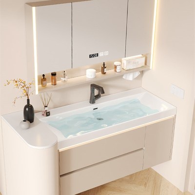 海洋陶瓷一体盆浴室柜深盆洗手盆柜组合卫生间洗脸盆洗漱台卫浴柜