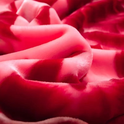 大红结婚庆毛毯冬季加厚保暖双层拉舍尔毯子单双人盖毯珊瑚绒被子