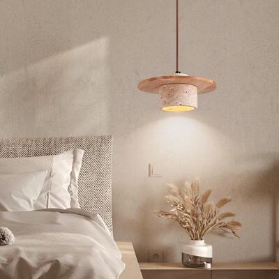 QIANXI床头吊灯式复古诧47328洞寂风黄中石卧室柜床头小吊线灯胡