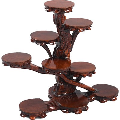 根雕奇石底座石头摆件工艺品紫砂壶博古架花瓶盆栽雕刻实木托架