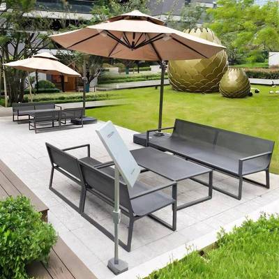 户外发沙组合铝金防水防晒庭院沙合发露台别墅家酒店设计师休PIF