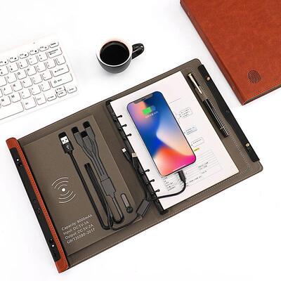 页本ZCD锁指事纹解锁电源本可拆卸活页夹密码充电商务记本无线活