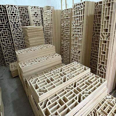 阳木雕仿古门窗东实木花格花窗镂空吊顶隔中式屏断背风玄关景装饰