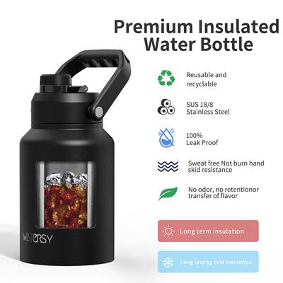 34不锈钢太空壶64o43z0大容量保冷冰桶露128oz户外营运动水壶现货