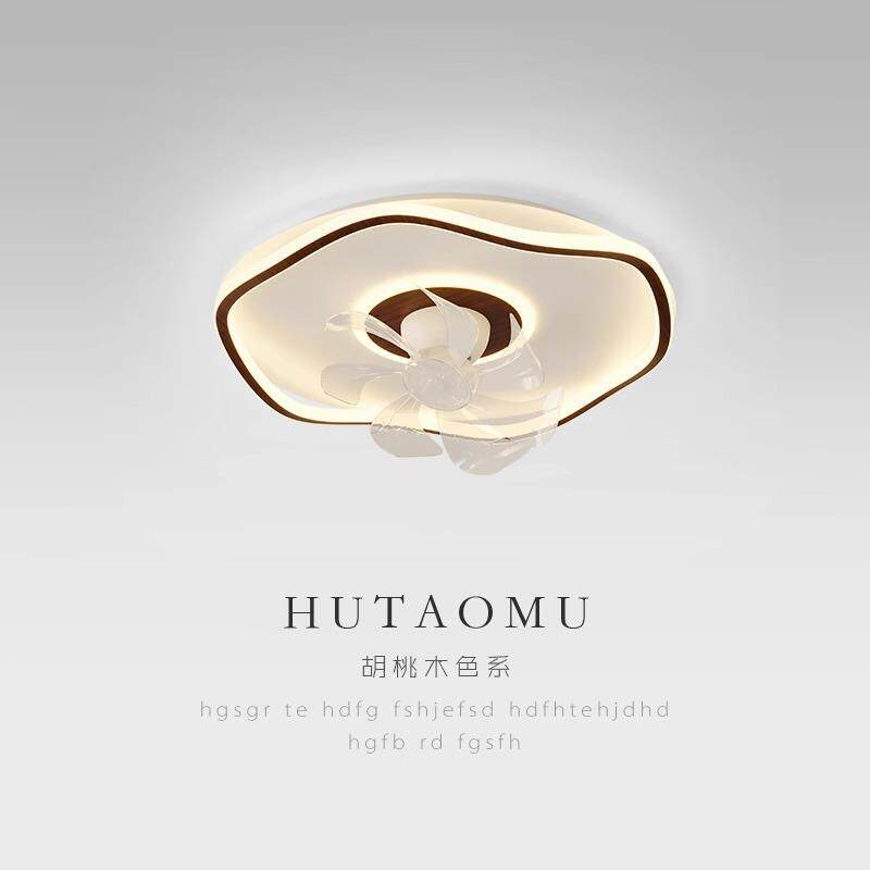 新中式卧室灯风扇灯简约创意摇头一体电扇灯温馨浪漫房间吸顶灯