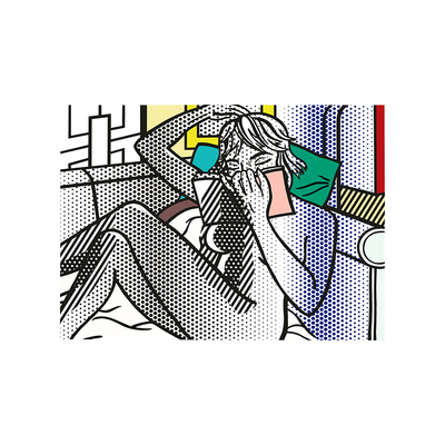 罗伊 利希滕斯坦 Lichtenstein波普艺术卧室漫画抽象插画装饰画芯