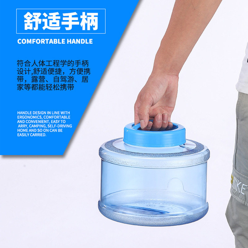 圆形宽口矮水桶家用功夫茶纯净水桶泡茶储水桶食品级PC茶台饮水桶