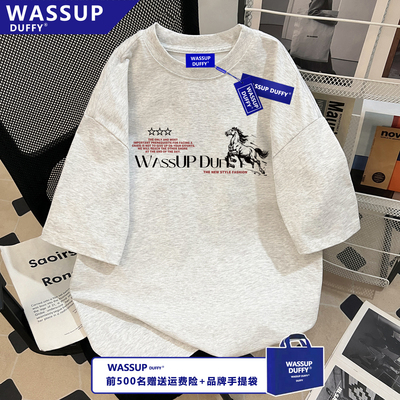WASSUP100%纯棉T恤男女款短袖