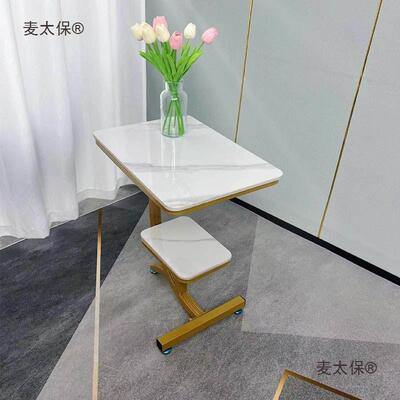 奢角几板迷轻你岩TOX艺术厅小茶几沙发边几侧边岩客板阳台方形麦