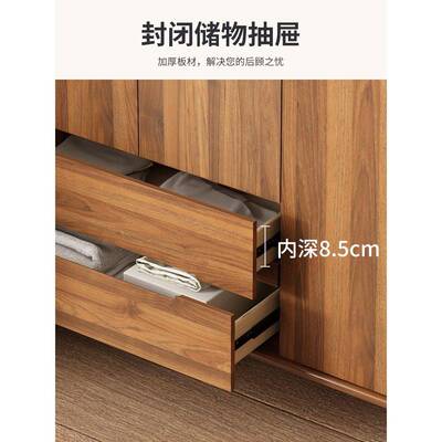2351儿中式衣柜家用卧室实型木色衣橱新款童收容纳储物柜小户多层