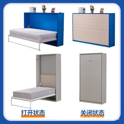 厂家SDJ001销手动脚隐形床直墨菲床加柜翻板床一体壁多床金翻床功