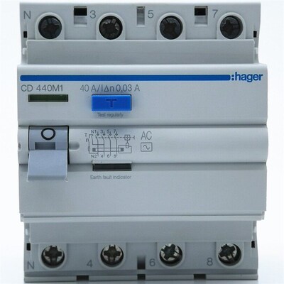 优惠正厂hager海格电气CD*M1家用漏电断路二四极漏电开关保护器