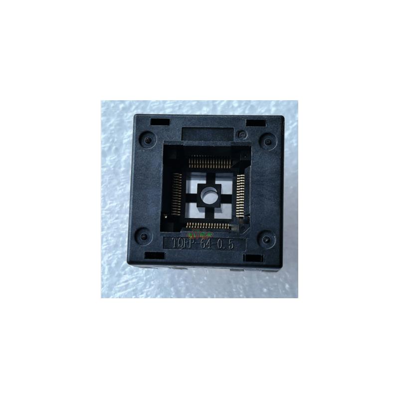 TQFP64-0.5下压式芯片老化座烧录座封装转换插座QFP64测试编程IC