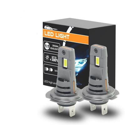 新款汽车led大灯H4聚光车头灯H1/H7/9006/H11一体直插式远近光灯