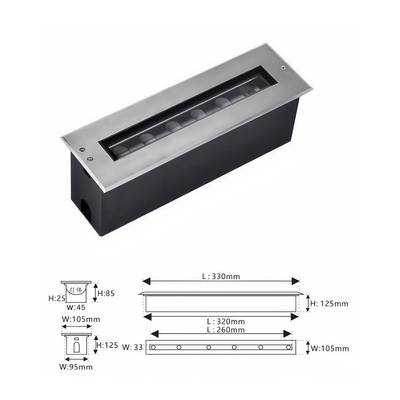 6W9W12W18W24W36W户外防水LED可调角度长条地埋灯公园广场埋地灯