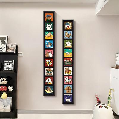 线小狗条窄长装条100144饰画可爱潮流玄关装饰画小众术入艺户进门