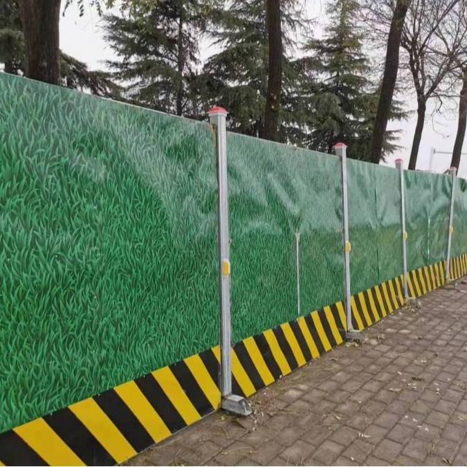 江苏政工程夹铁皮围挡市彩挡钢围板芯无品牌/板隔断临时挡板铁皮