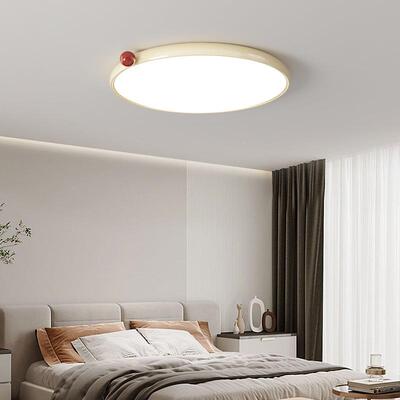 中古奶油风16821童顶卧灯儿led护眼灯全光谱卧室灯吸室吸顶灯中山