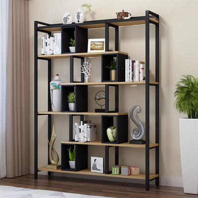 简约架书落地物架客厅收纳储物隔断展柜书柜办公置室铁艺示博6344