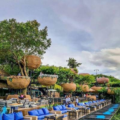 户外SQJ酒店景打区度假村网红拍照卡道具防室外泳池水防藤编制卡