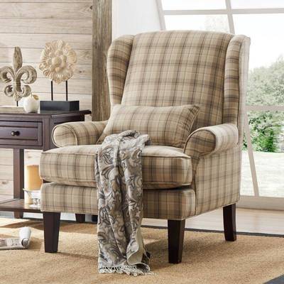 3Y老虎客椅美式单人沙发厅室卧书房家QAN具创休闲布艺实木复意古