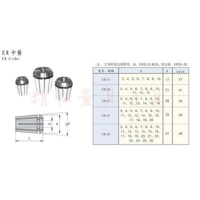 UQG哈卡簧ER16ER20ER2ER3弹2量ER40性筒夹ER精密5筒夹